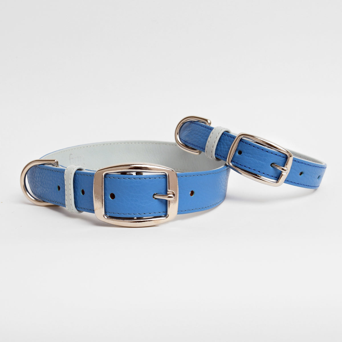 Luxury Leather Dog Collar | The Finley Collar | Bright Blue | Finn + Me ...